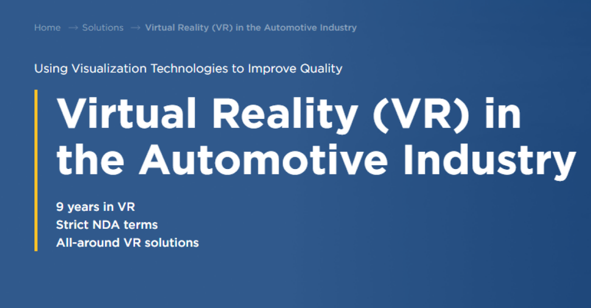 VR for Automotive | Automotive VR Software Development - HQSoftware